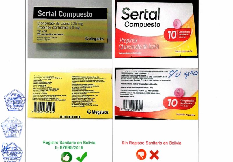 Agemed advierte sobre comercialización de Sertal compuesto sin registro ...